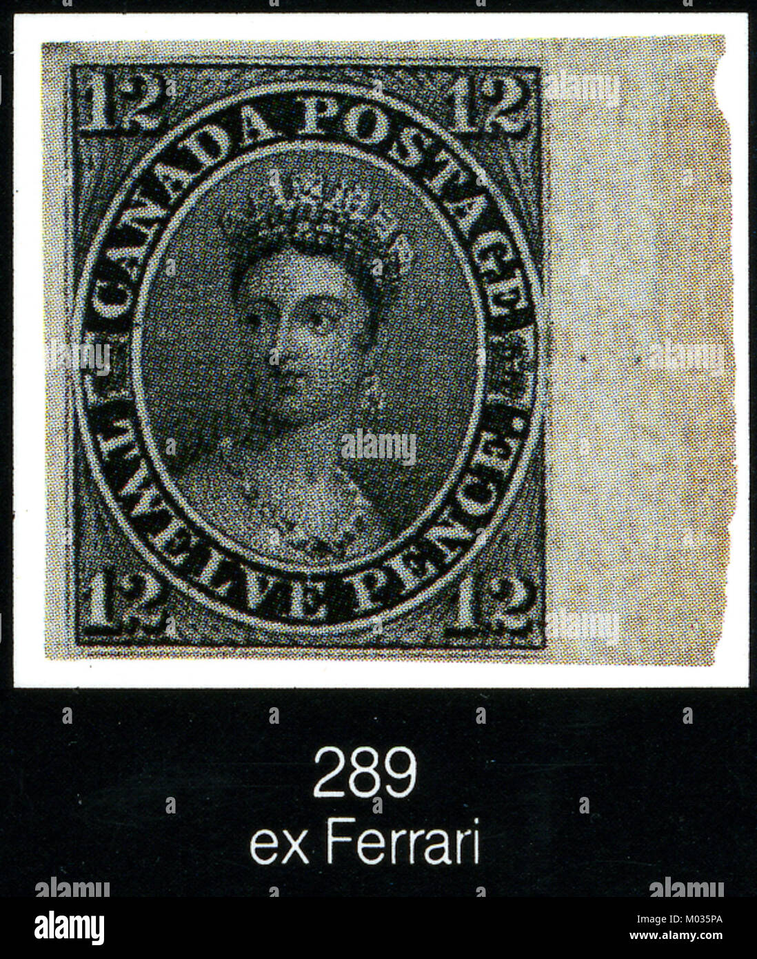 The Canada 1851 12p stamp, a significant philatelic item, once part of ...