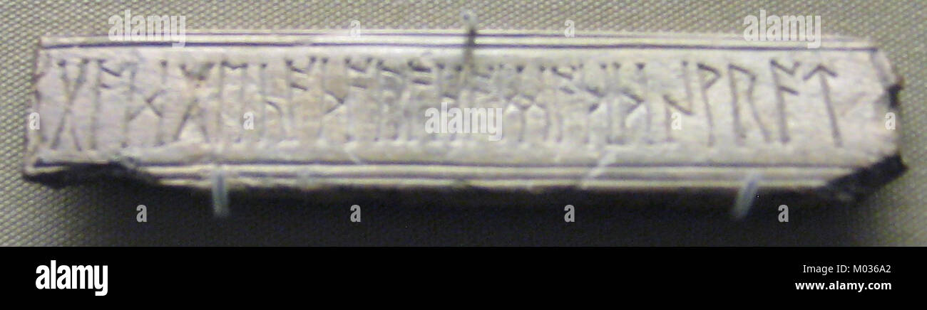 British Museum Runic Bone Plaque Stock Photo - Alamy