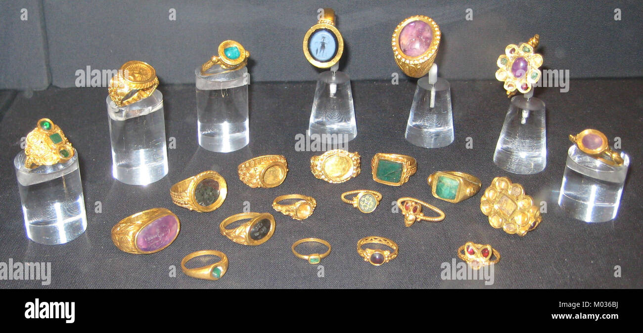 British Museum Thetford Hoard Rings Stock Photo - Alamy