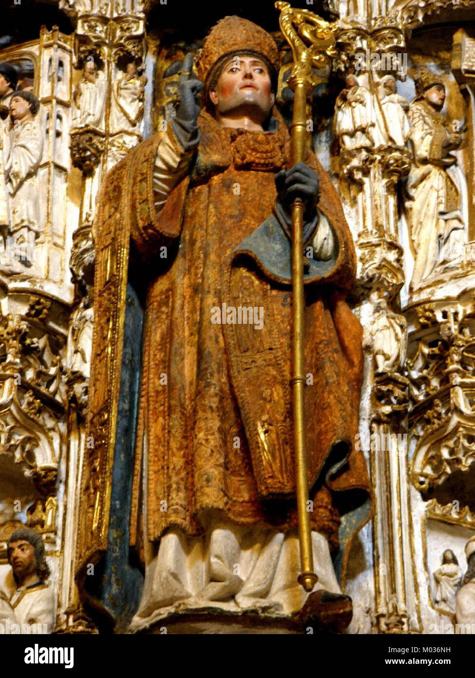 Retablo Mayor of San Nicolas, located in Burgos, Spain, is a ...