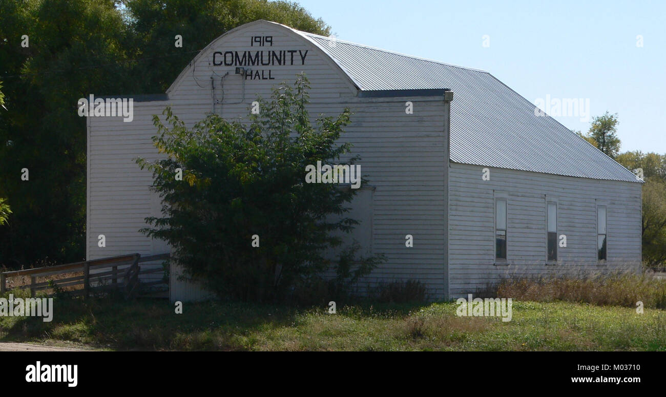 Brownlee, Nebraska community hall 1 Stock Photo - Alamy