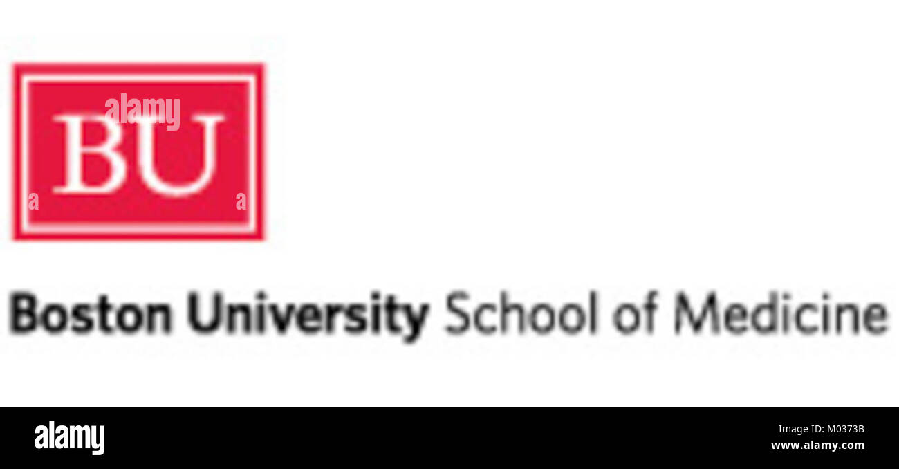 The logo of Boston University's School of Medicine, representing the ...