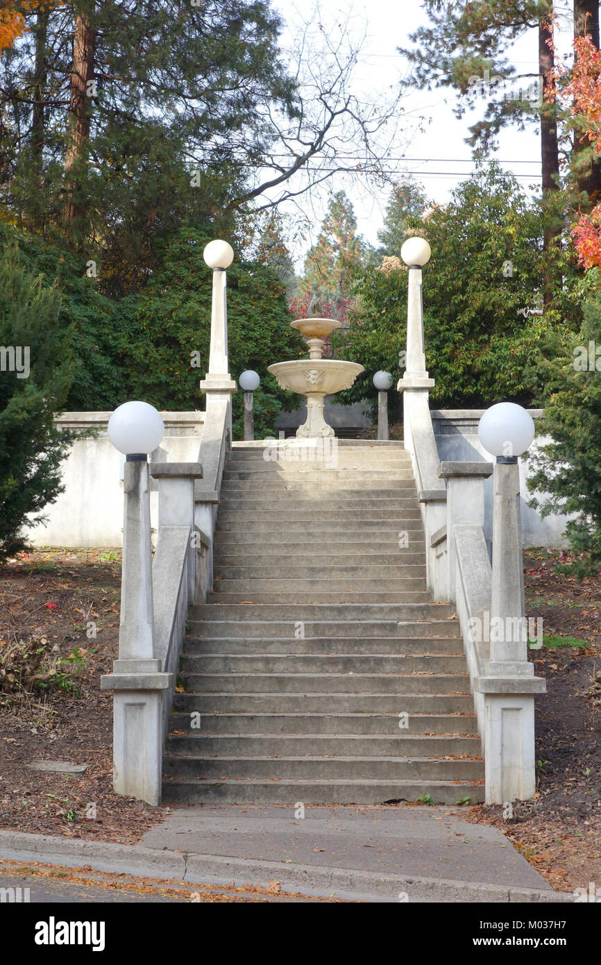 The Butler-Perozzi Fountain is located in Lithia Park, Ashland, Oregon ...