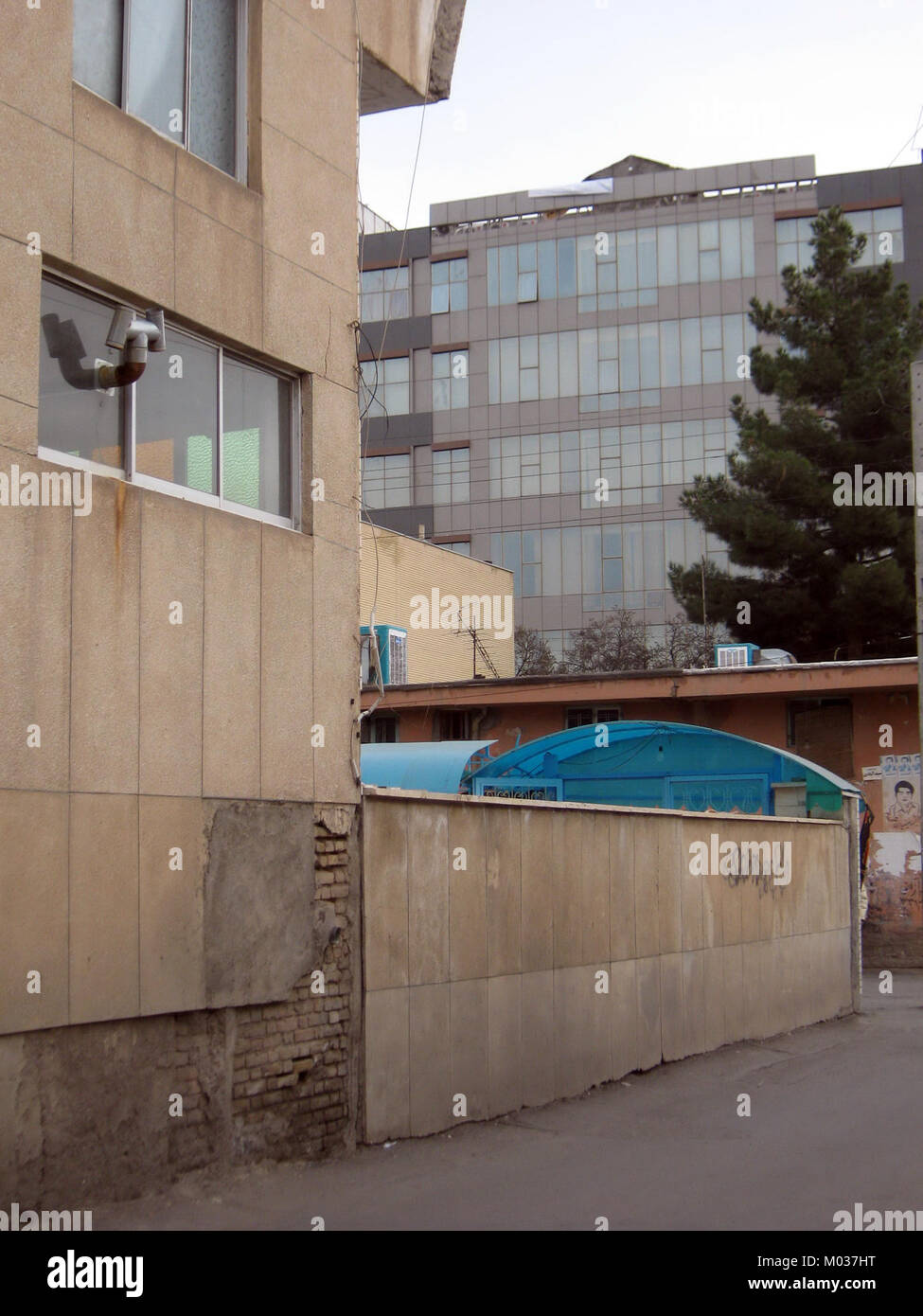 Buildings along Daraei Street in Nishapur, Iran, reflect the region's ...