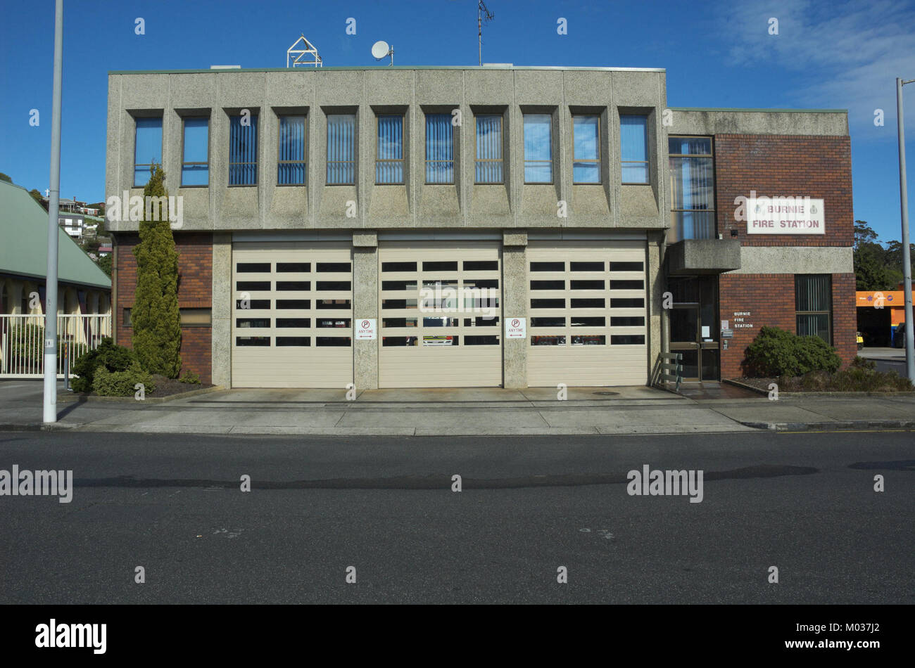 This photograph captures the Burnie Fire Station, located in Tasmania ...