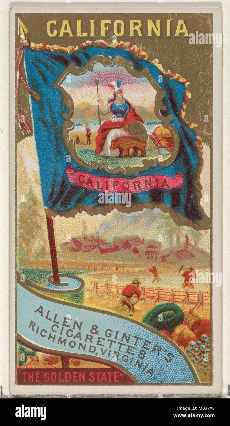 The 'California' flag, part of the 'Flags of the States and Territories ...