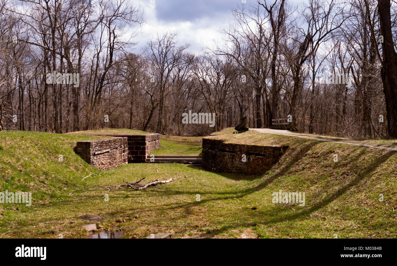 A photograph capturing the Broad Run Trunk from an upstream perspective ...