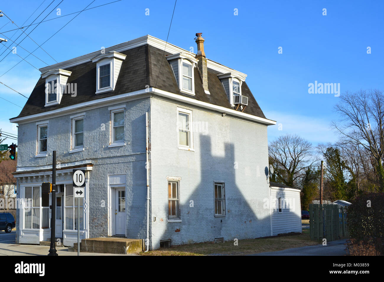 A photograph of the historic town center in Camden, Delaware ...