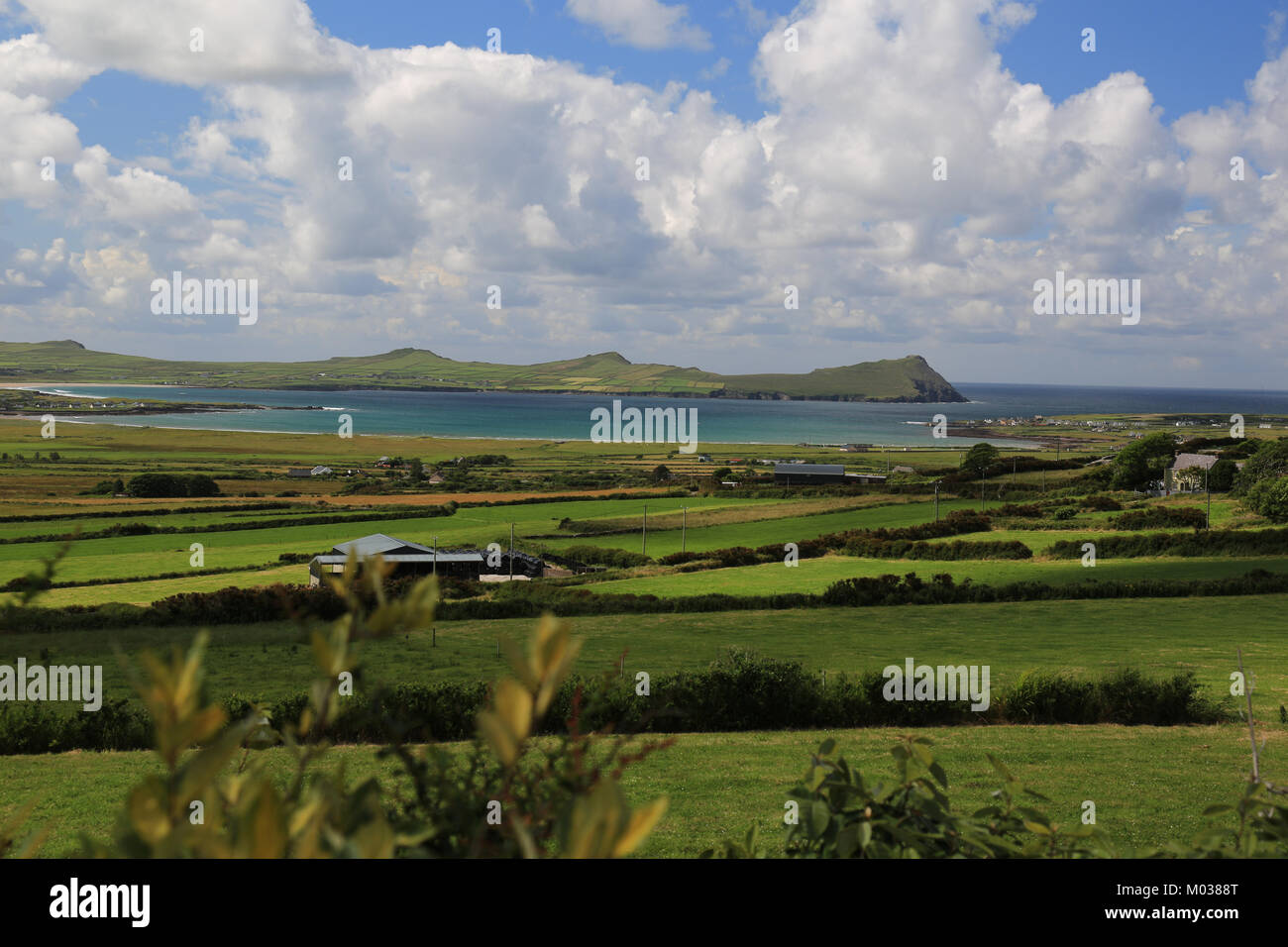 Aerial views of ocean, land, mountains of Ireland Stock Photo - Alamy
