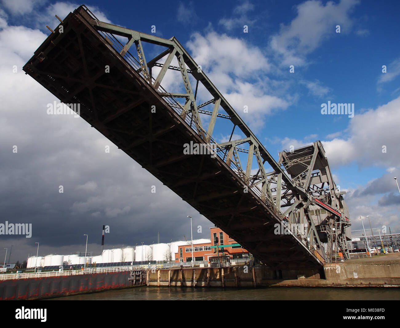 The Boudewijn Bridge in Antwerp, Belgium, is a significant road bridge ...