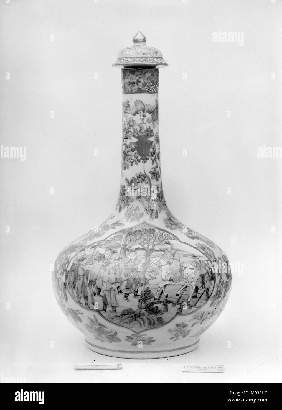 A historical bottle displayed in the Metropolitan Museum of Art ...