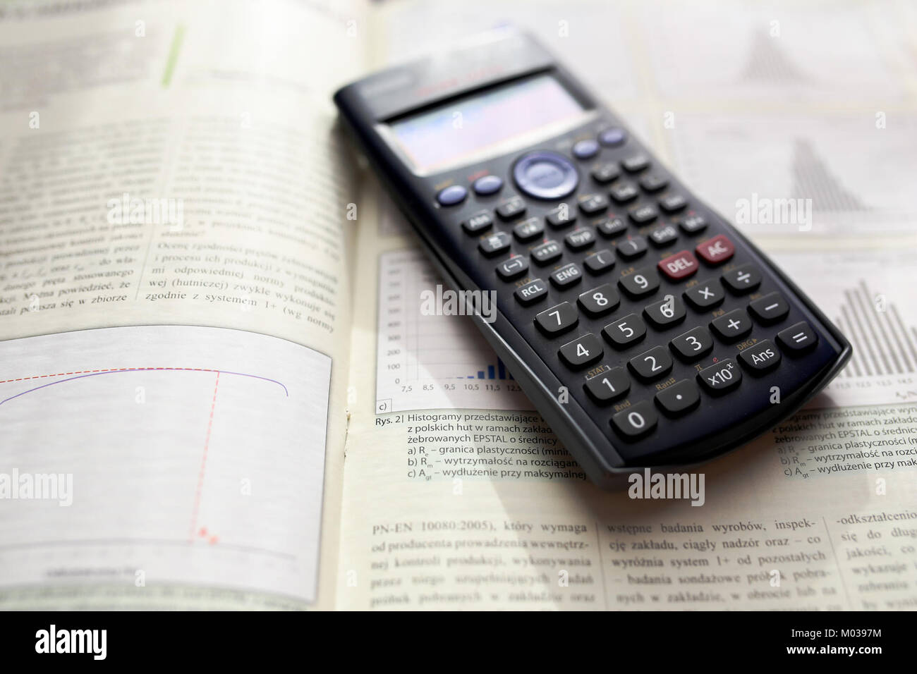 A scientific calculator, commonly used for complex mathematical ...