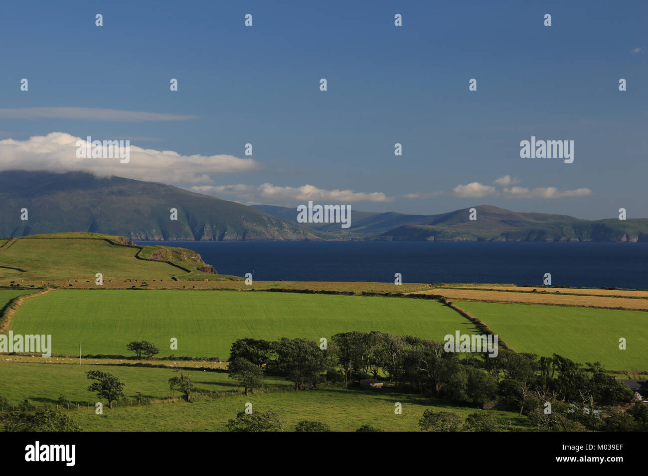Aerial views of ocean, land, mountains of Ireland Stock Photo - Alamy