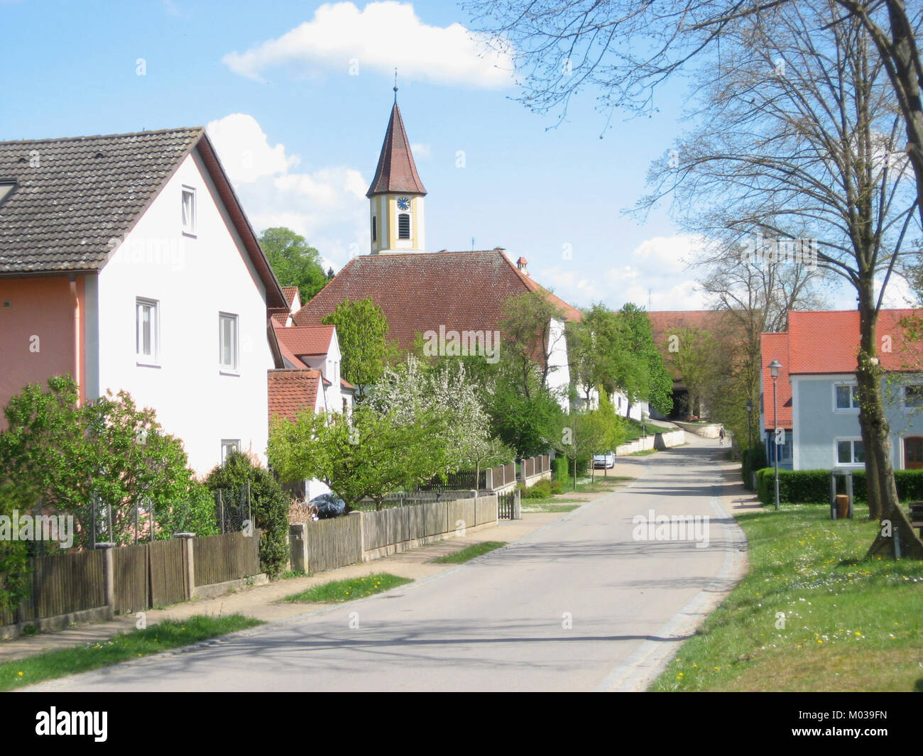 A view of the central area (Ortskern) of Bubenheim, Germany, depicting ...