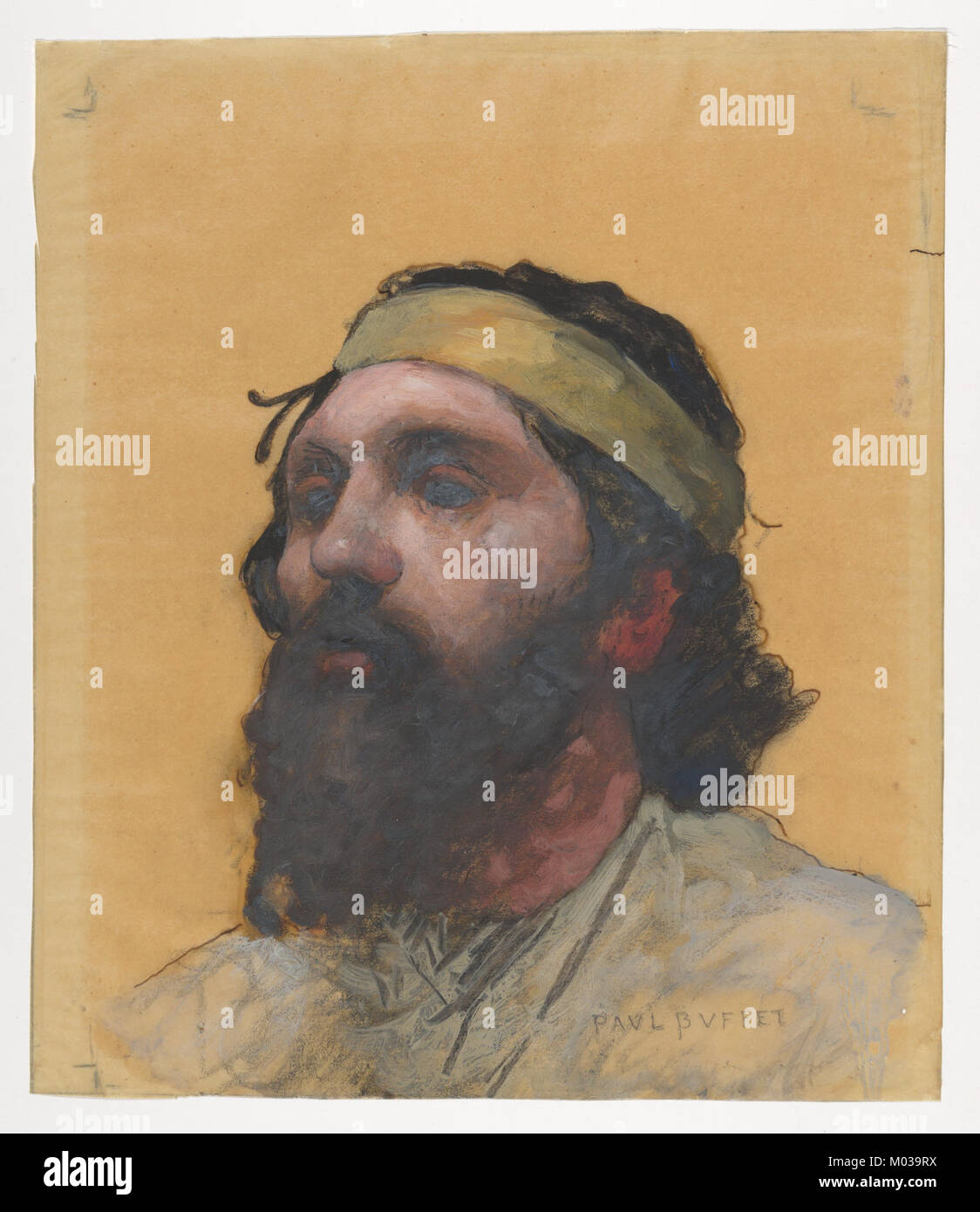 A bust-length study of Homer, the ancient Greek poet, depicted in this ...