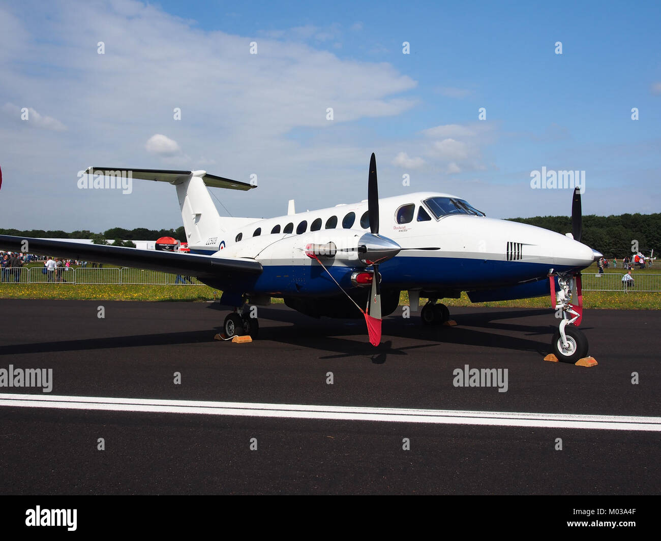 The British Airforce Beechcraft KingAir ZZ503 is a twin-engine aircraft ...