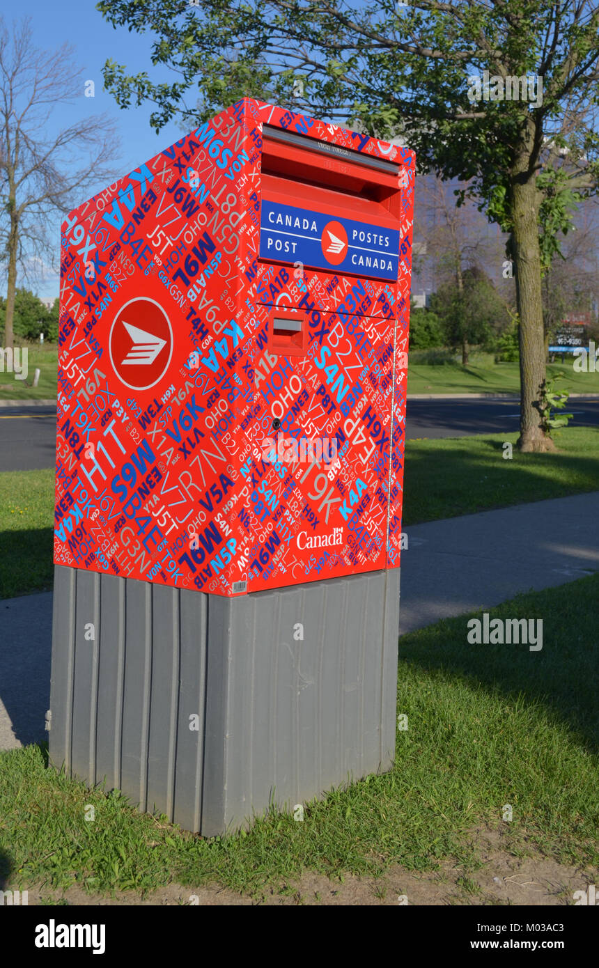 Canada Post mailbox is a public postal service box used for sending and ...