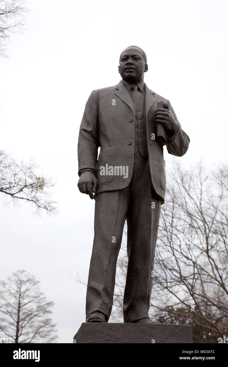 Statue of Dr. Martin Luther King, Jr., in the Kelly Ingram Park ...