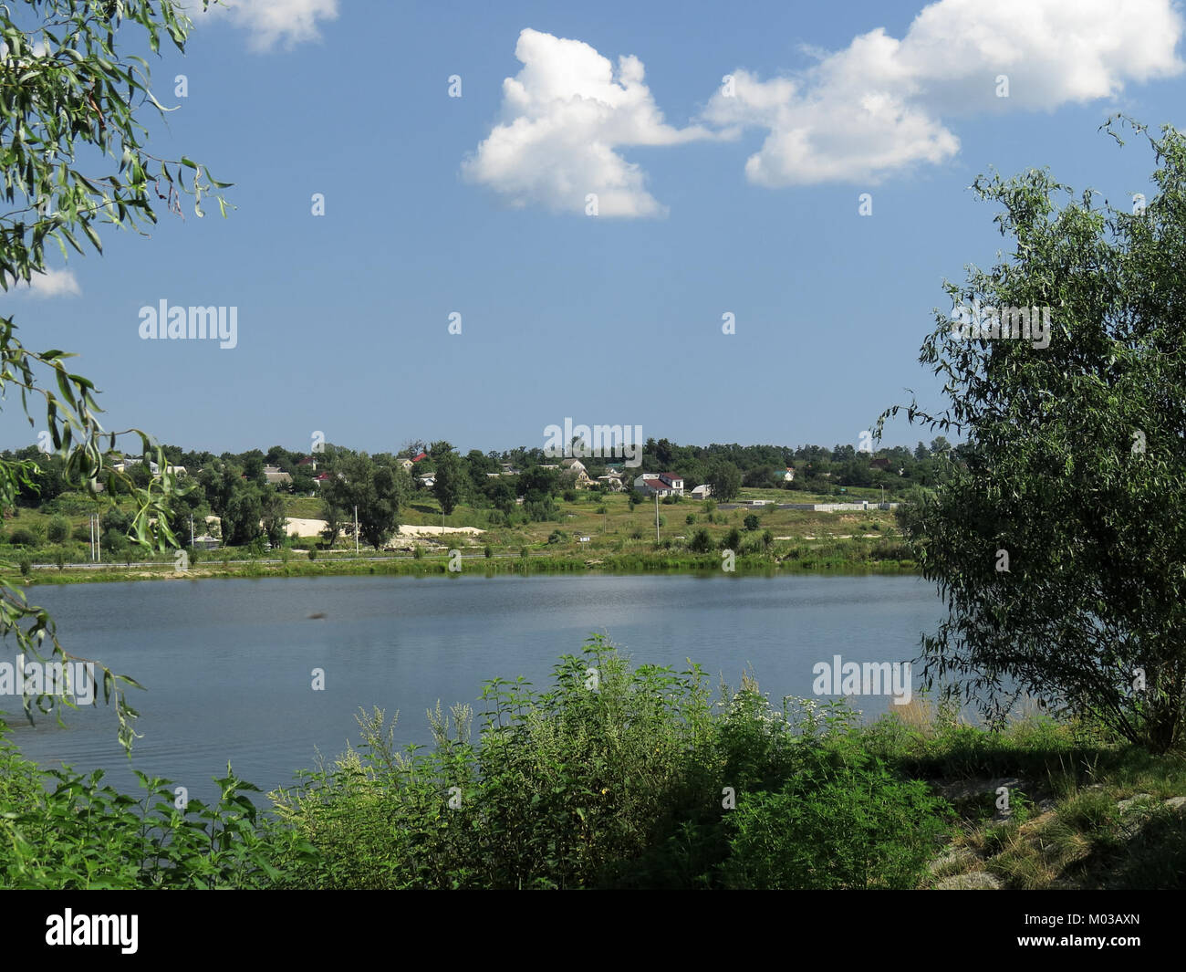Bucha Park is a public green space in the town of Bucha, Ukraine ...