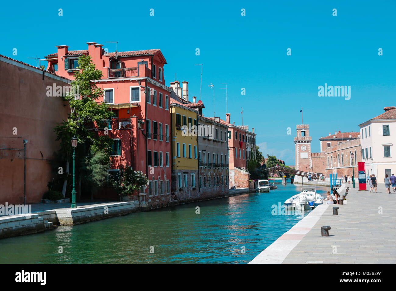 Venice, Italy, historical city on the lagoon: Arsenale in the Castello ...