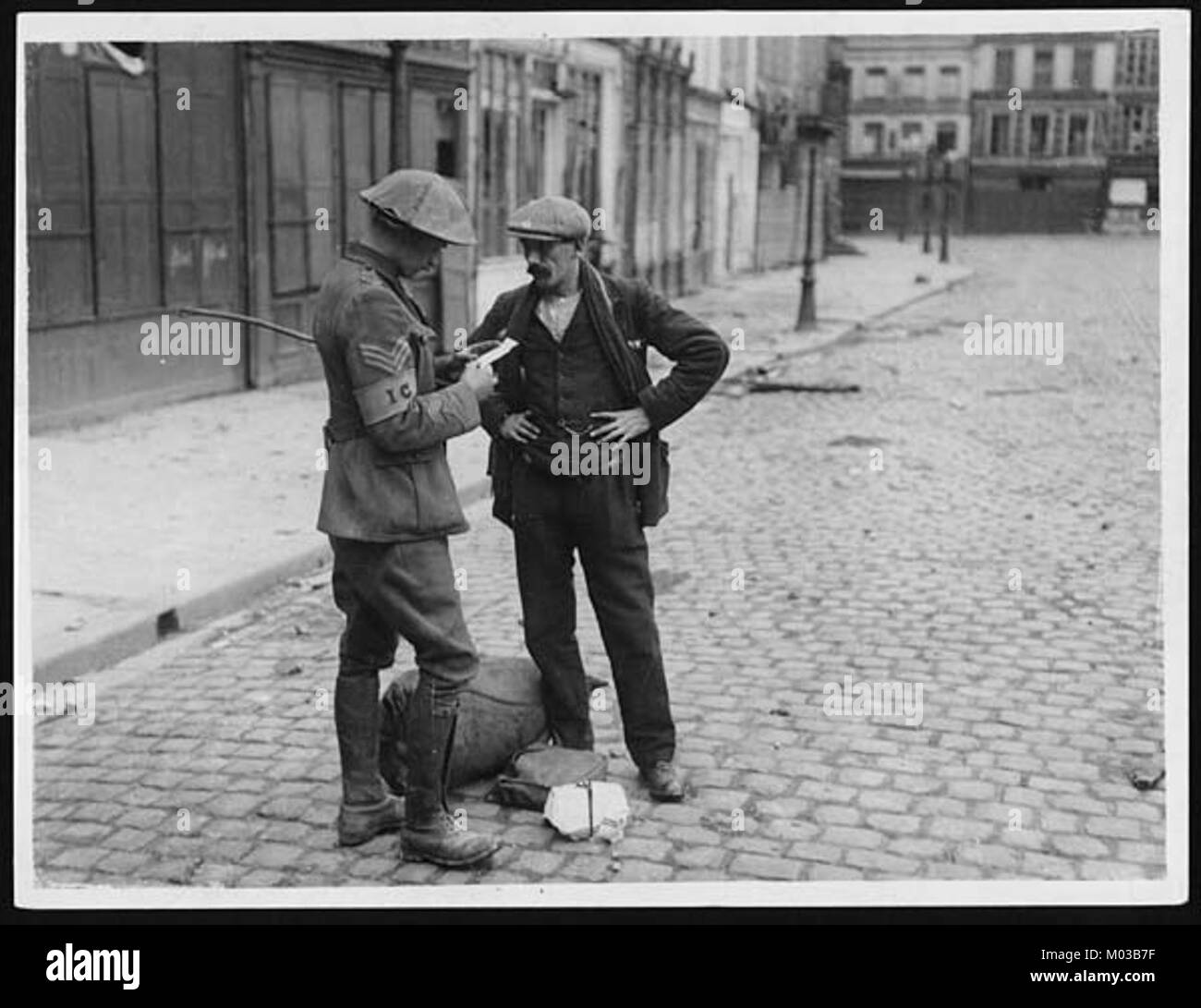 This image from World War II depicts a British Intelligence sergeant ...