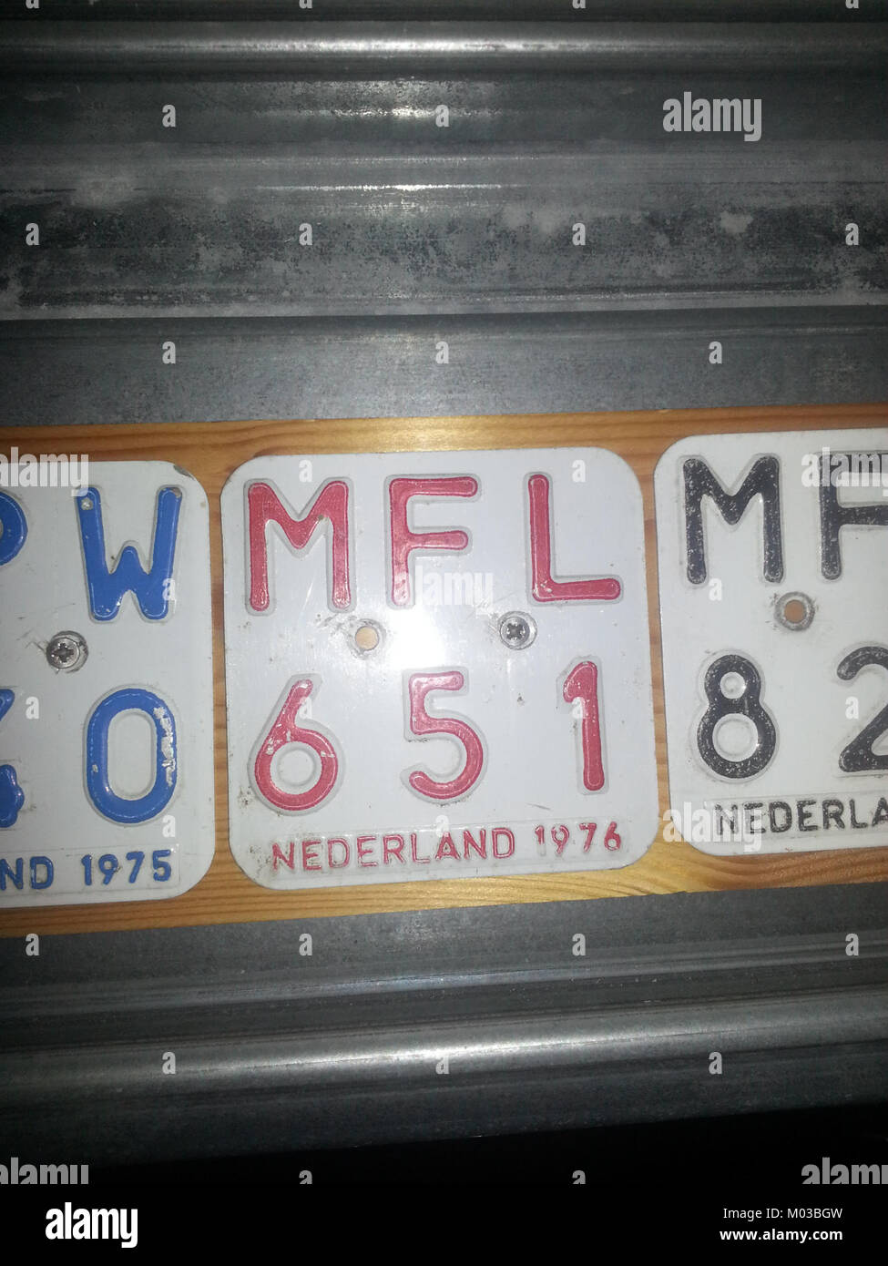 The Bromfietsplaatje from 1976 is a vintage Dutch moped license plate ...