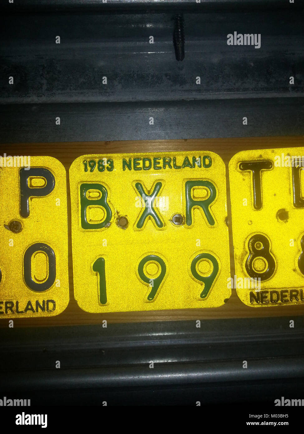 The Bromfietsplaatje from 1983 is a vintage moped license plate from ...