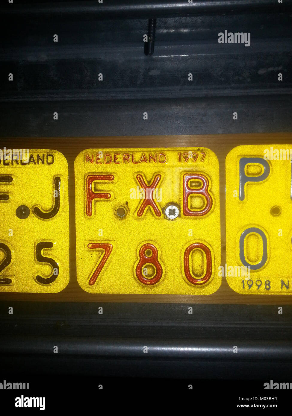 The 'Bromfietsplaatje 1997' is a motorcycle license plate issued in the ...