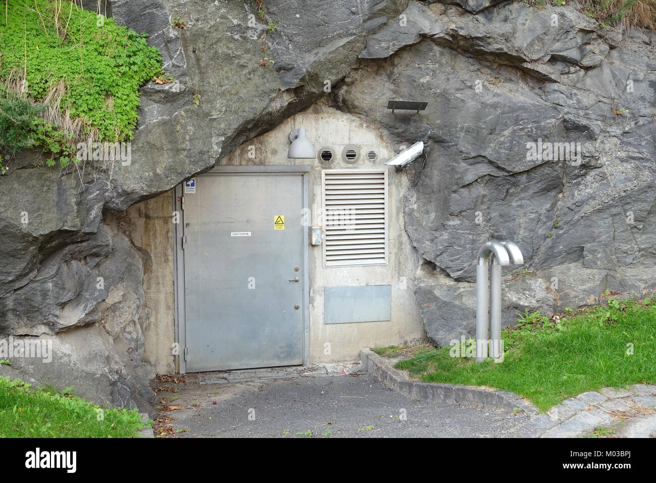A photograph of a bunker located in Svensksundsparken, Stockholm ...