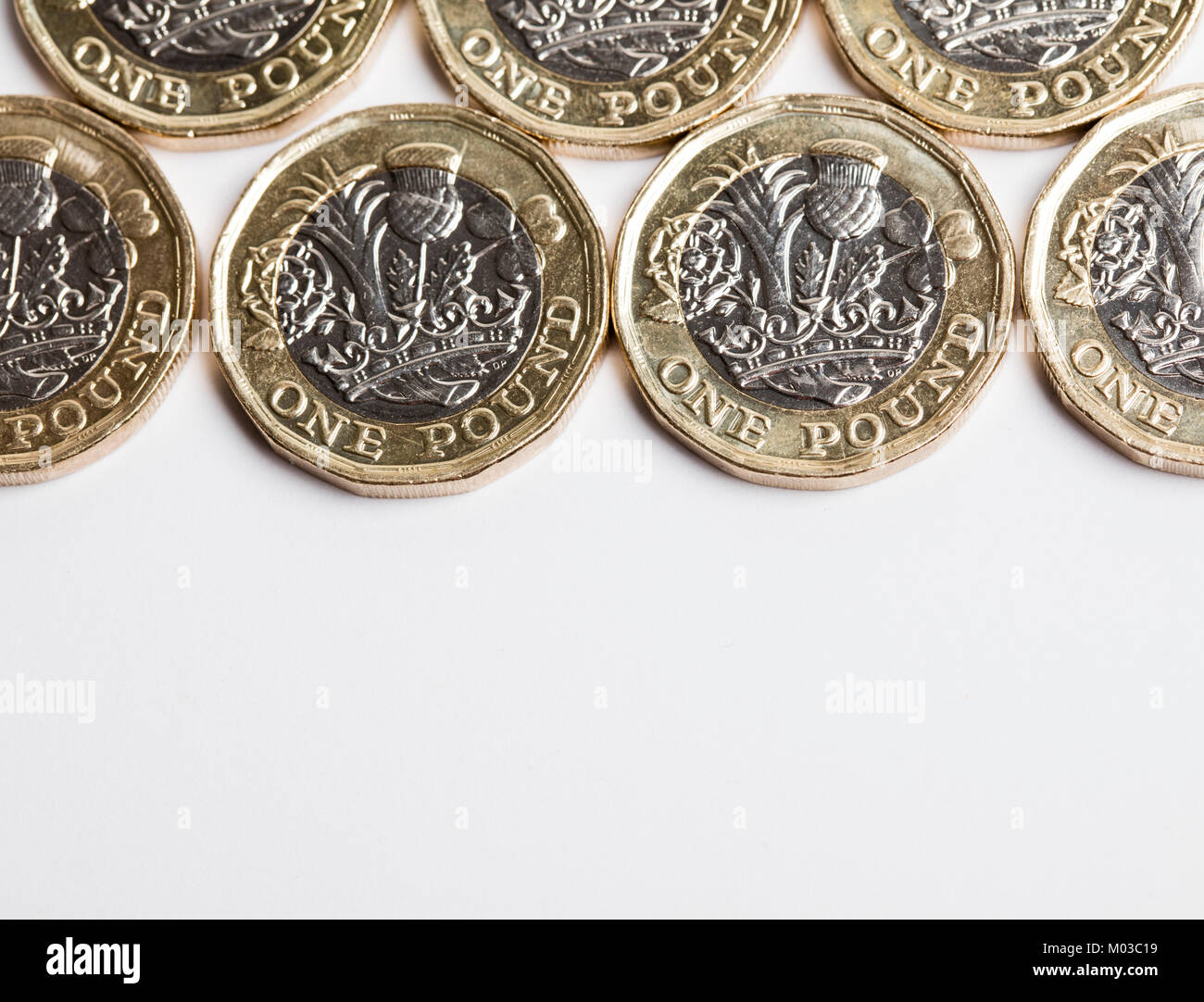 British sterling one pound coin currency Stock Photo - Alamy