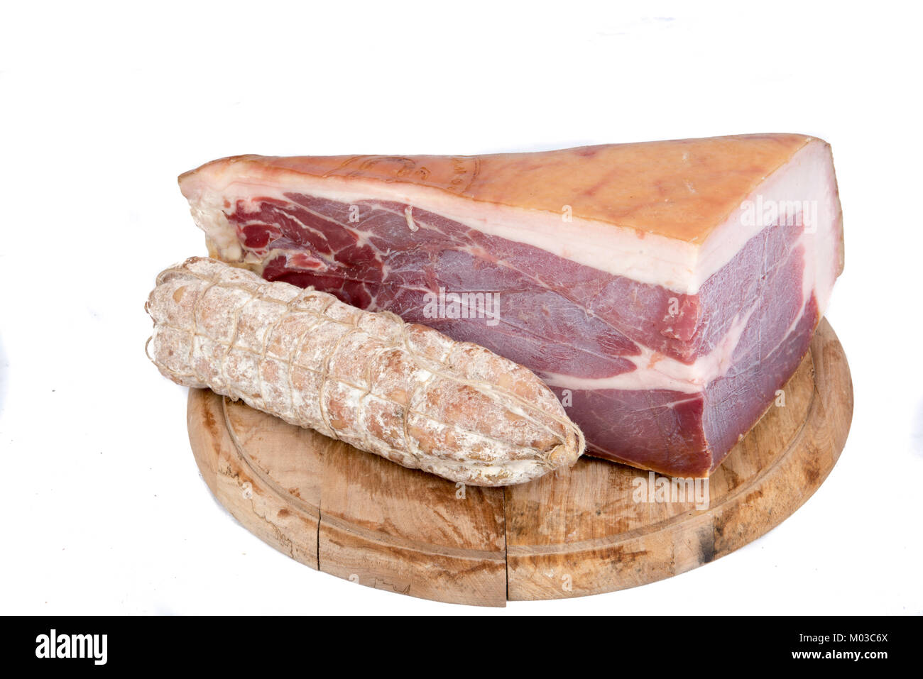 Italian ham named Prosciutto crudo di Parma Stock Photo - Alamy