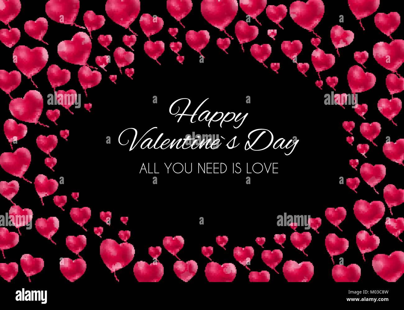Valentine's Day Heart Love and Feelings Background Design. Vector ...