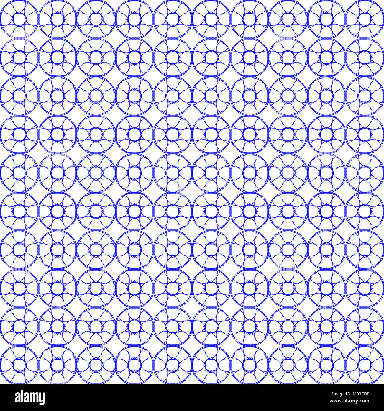 Abstract seamless retro background with blue circular pattern Stock ...