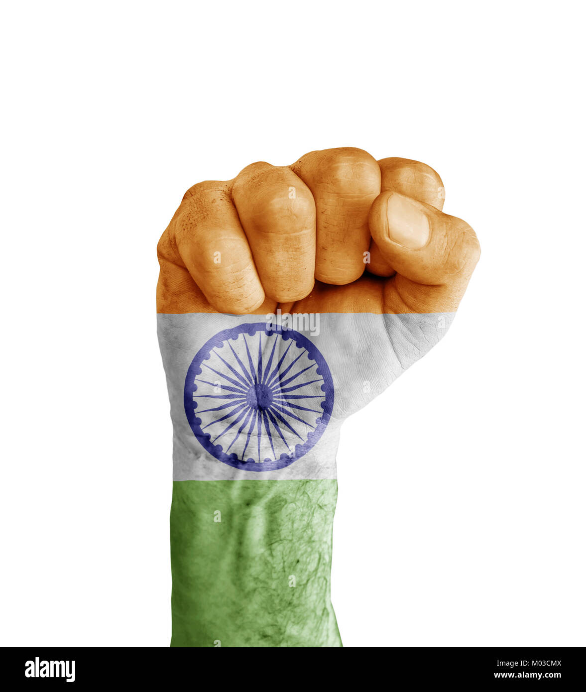 Indian flag fist hi-res stock photography and images - Alamy