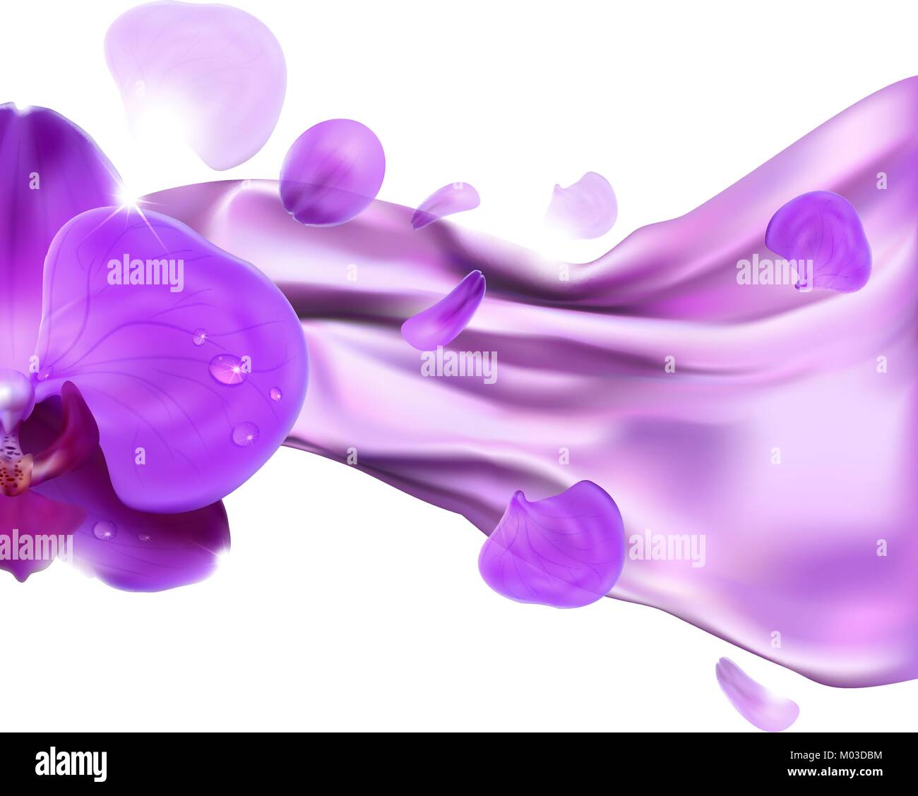 Smooth silk fabric Stock Vector Images - Alamy