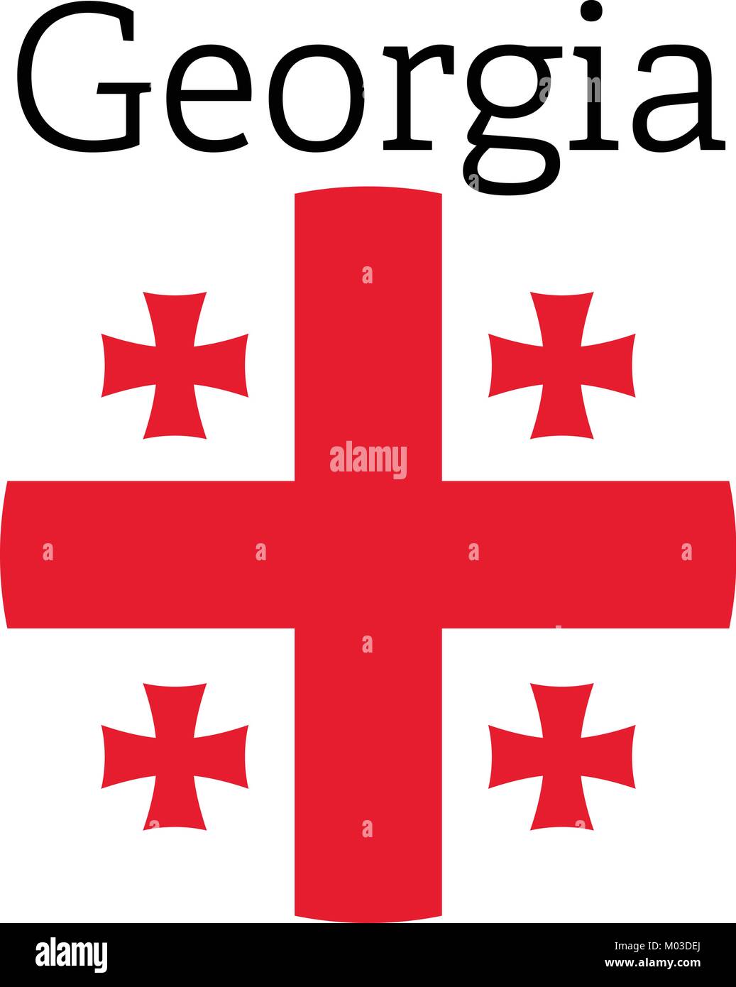 Georgia Flag icon. Round vector illustration icon Stock Vector Image ...