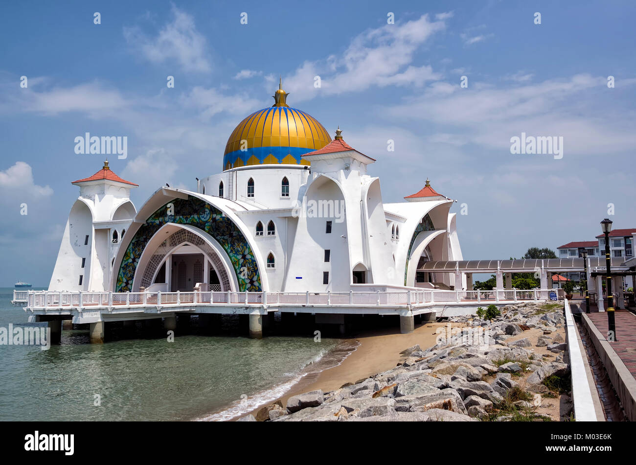 Malacca Straits Mosque, Melaka, Malaysia - Malacca Straits Mosque ...