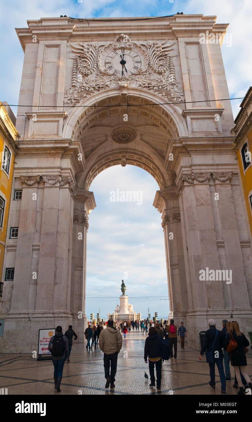 Lisbon portugal people walk hi-res stock photography and images - Alamy