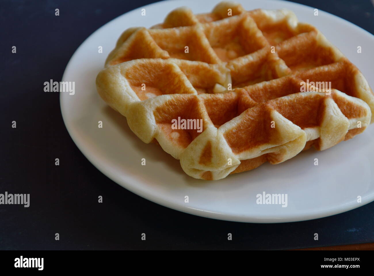 waffle on the dish Stock Photo - Alamy