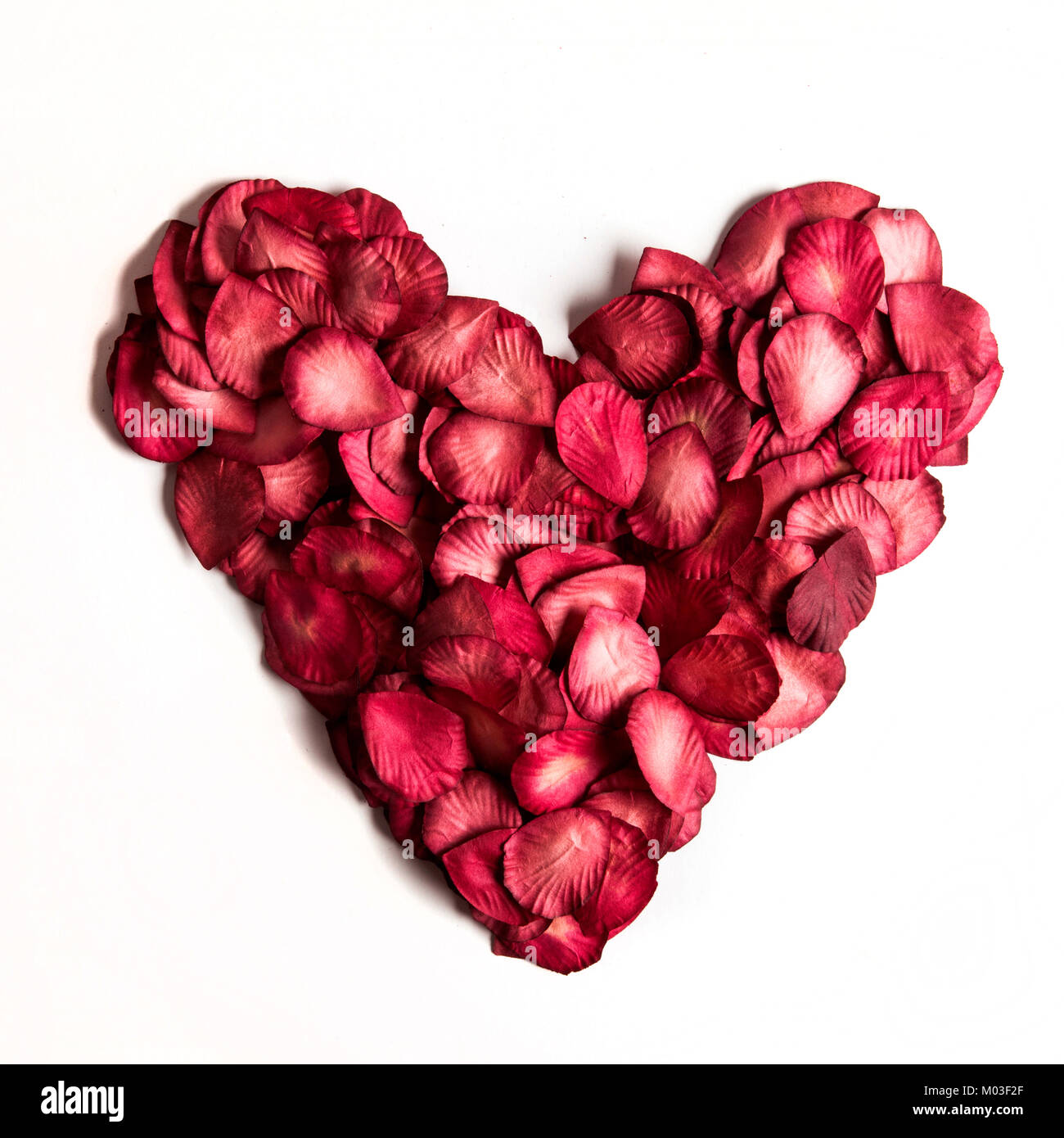 Red heart made rose Cut Out Stock Images & Pictures - Alamy