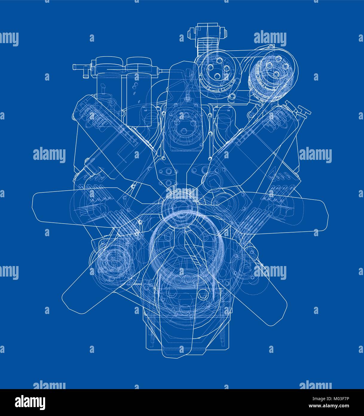 Car engine. Vector rendering of 3d Stock Vector Image & Art - Alamy
