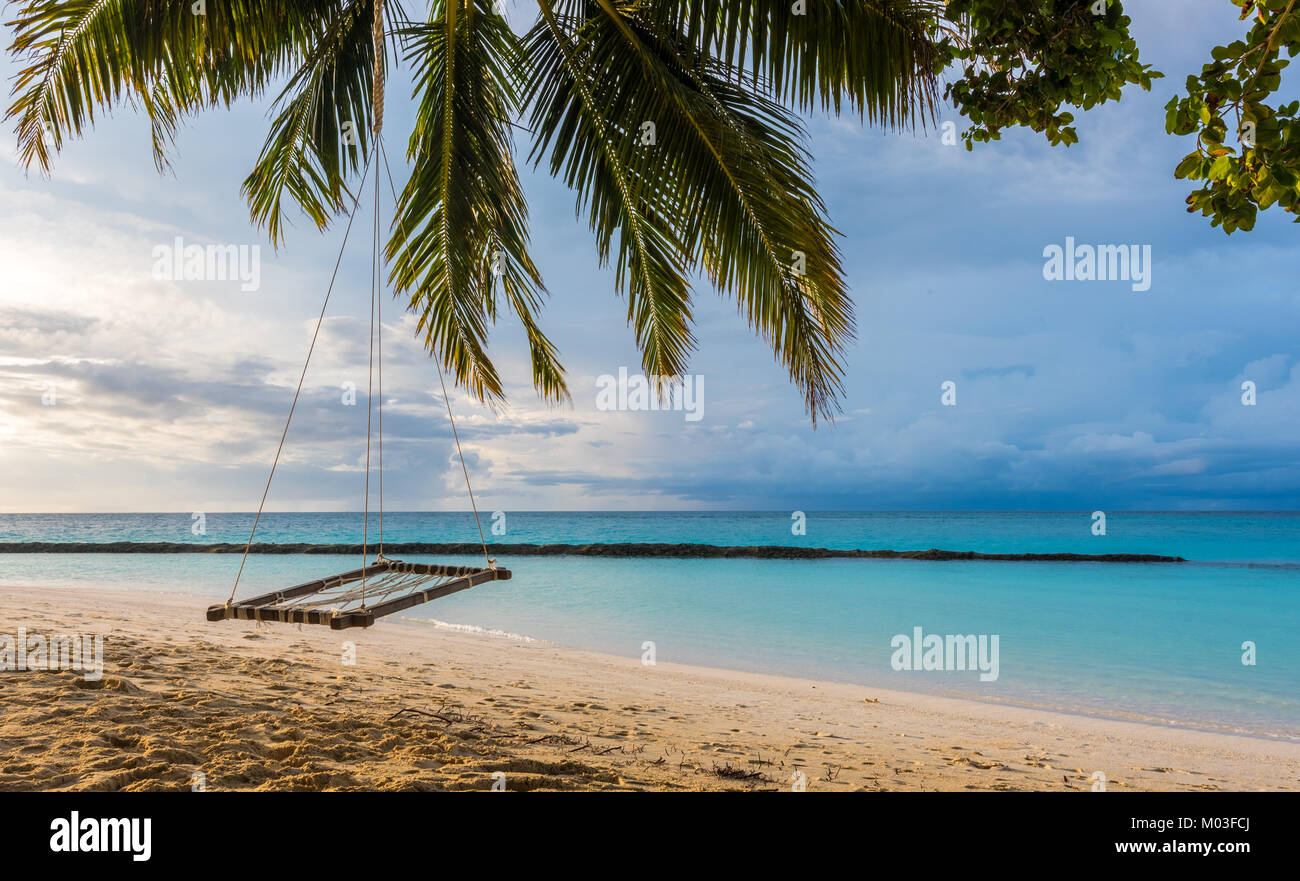 Maldives island swing hi-res stock photography and images - Alamy