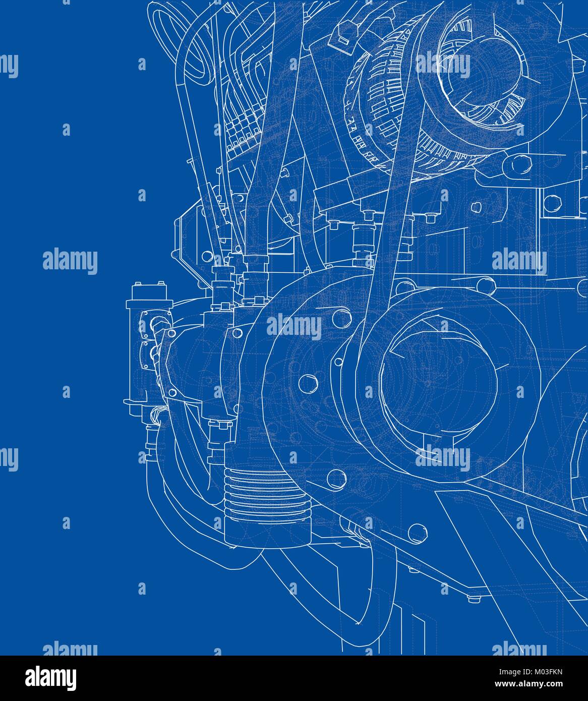 Car engine. Vector rendering of 3d Stock Vector Image & Art - Alamy