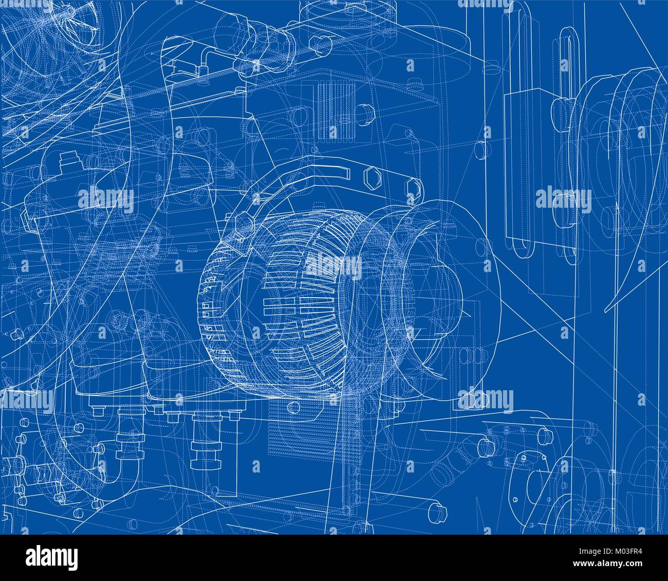 Car engine. Vector rendering of 3d Stock Vector Image & Art - Alamy