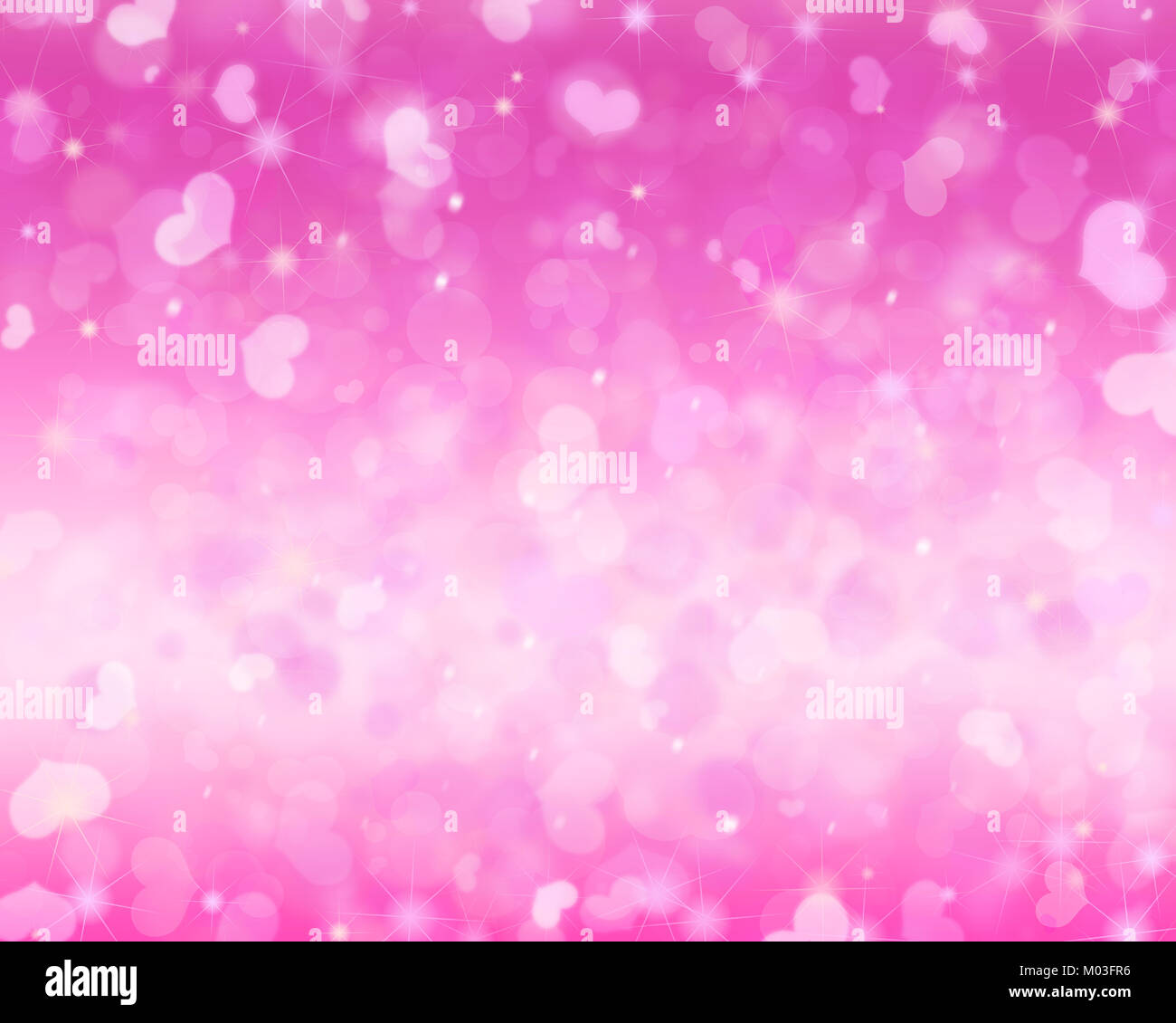 Pink Valentine's Day background with bokeh and sparkle Stock Photo - Alamy
