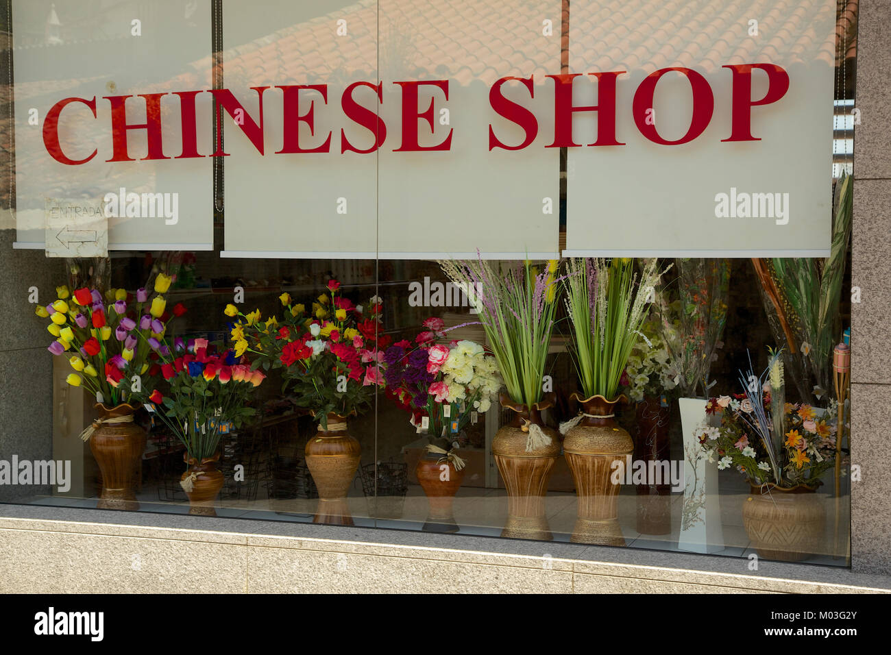 Street scenes and Chinese shop frontage in the hilltop town of ...