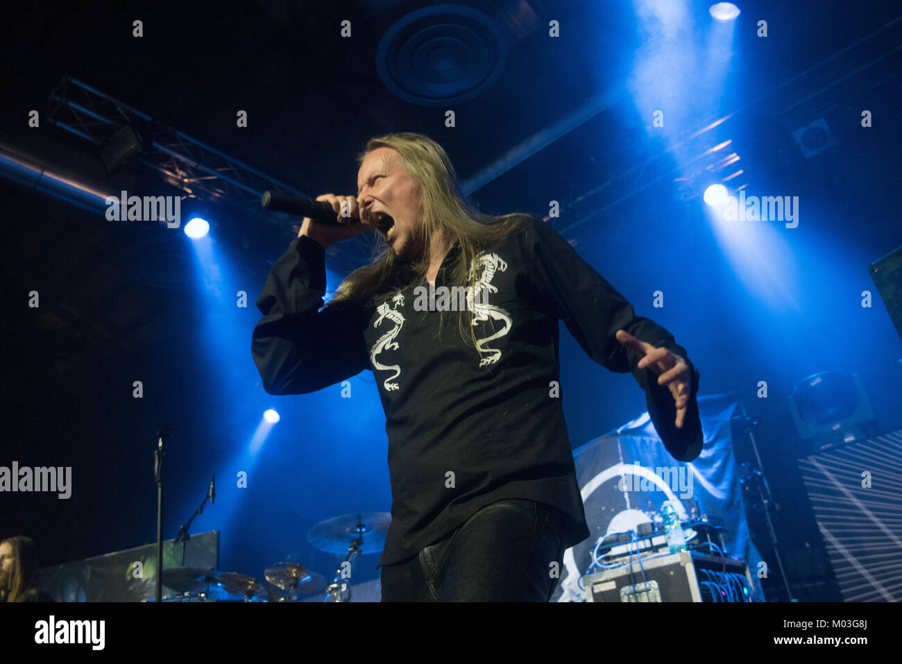 Milan, Italy. 17th Jan, 2018. Jari Mäenpää performs with Wintersun band ...