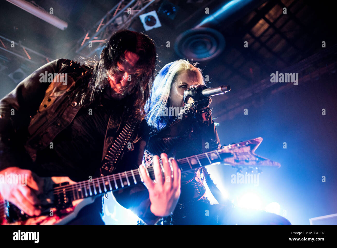 Milan, Italy. 17th Jan, 2018. Michael Amott performs with Arch Enemy at ...