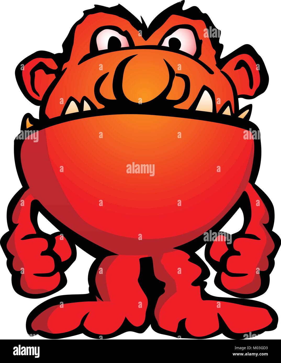 Silly Alien Monster Creature Cartoon Vector Illustration Stock Vector ...