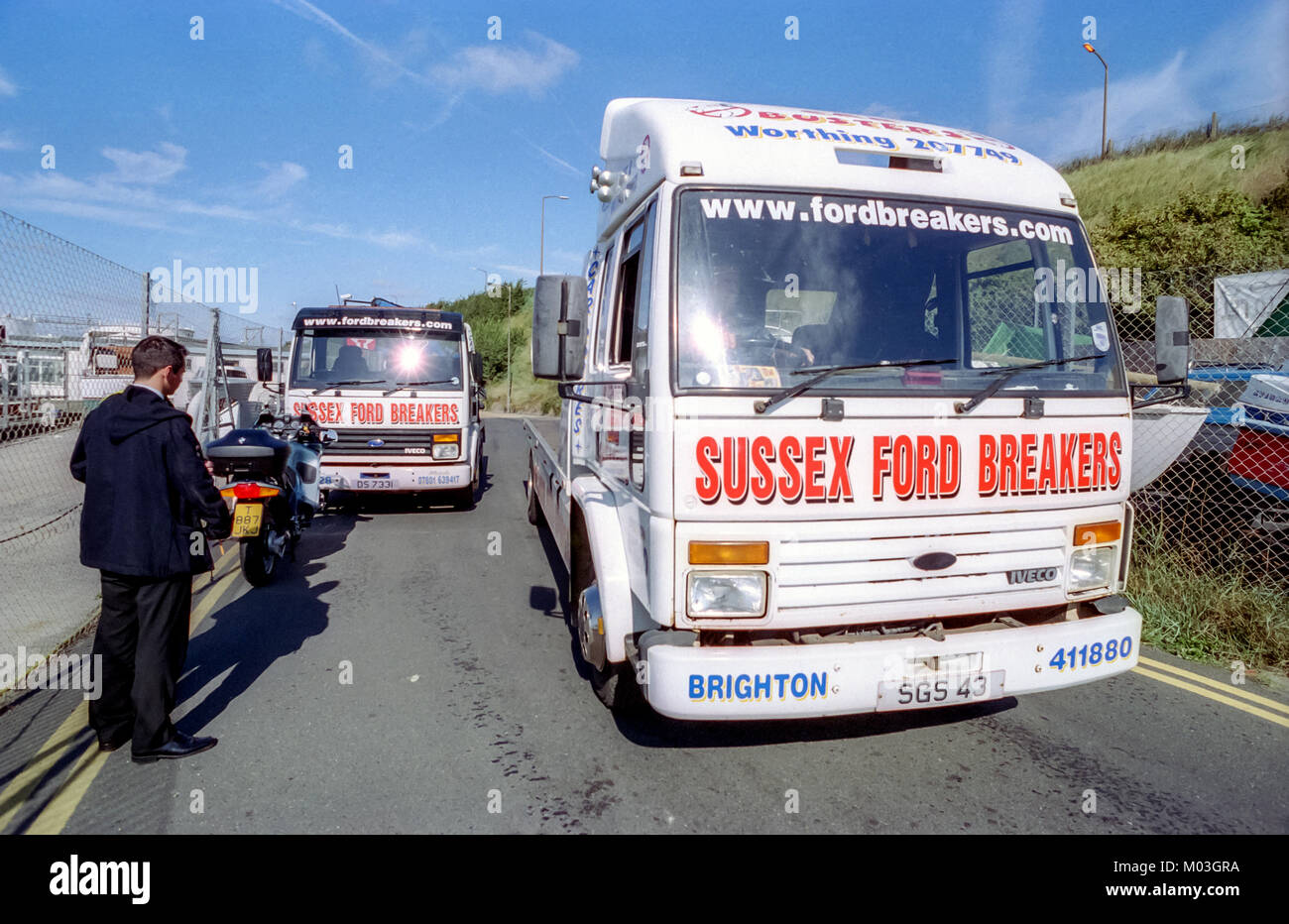 Fuel blockade at Shoreham Harbour Stock Photo - Alamy